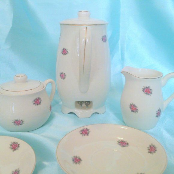 Vintage | Kitchen | Vtg Pico China Japan Pink Rose Electric Tea Set ...